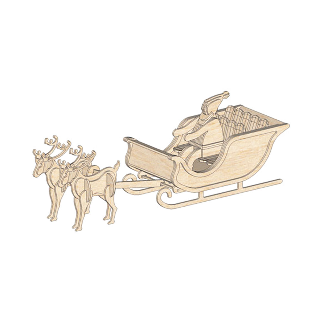 Santa's Sleigh and Reindeer – Aeon Laser USA